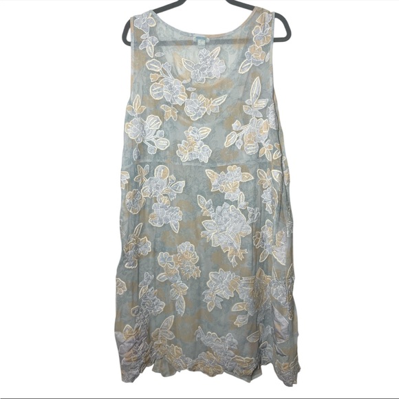Sundance | Dresses | Sundance Womens Embroidered Floral Midi Dress Xlp ...